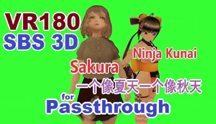 [Passthrough] Sakura , Kunai - 一个像夏天一个像秋天 [Unity] | JillVR