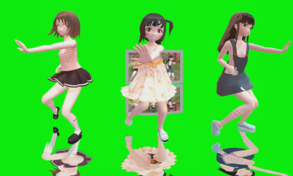 [MMD] JS girls flaunting their remarkable growth (passthrough).
